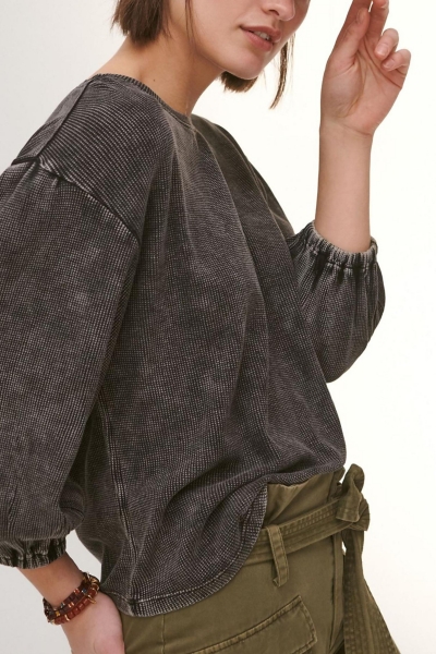 Washed Waffle Top | Nuuly