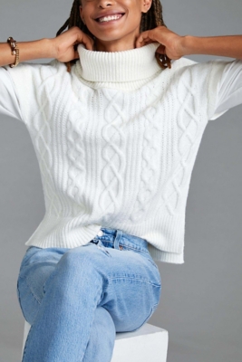 Layered Cable-Knit Sweater Tee | Nuuly
