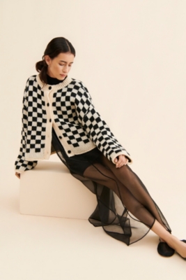 Desert Dreamer Checkerboard Cardigan Sweater | Nuuly