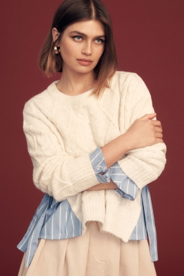 Cable Twofer Tie Sweater | Nuuly