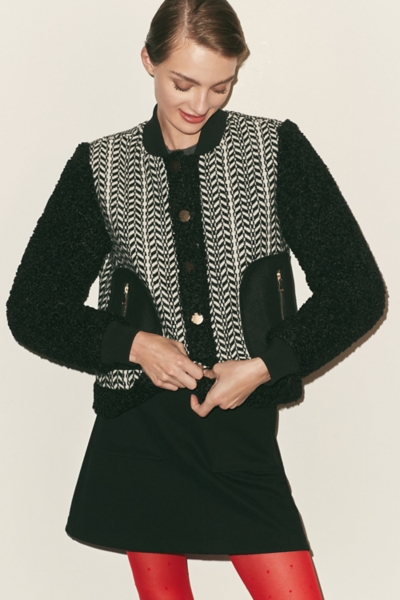 Tweed Sherpa Mix Jacket | Nuuly