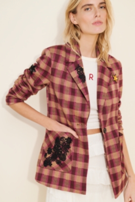 Plaid Pin Blazer Jacket | Nuuly