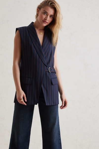 Striped Side-Buckle Vest | Nuuly