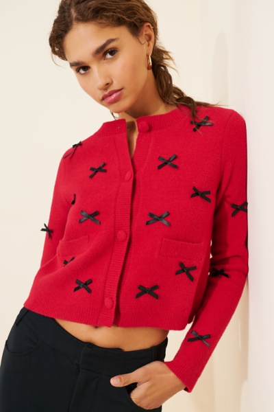 Bow-Embellished Knit Lady Jacket | Nuuly