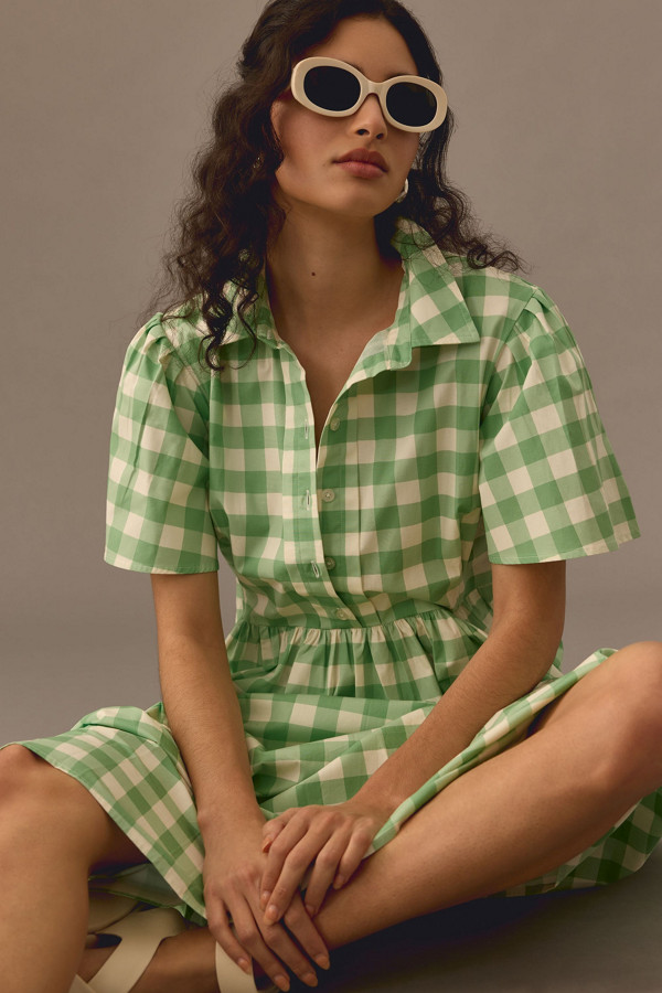 Gingham Midi Shirt Dress | Nuuly Gingham Midi Shirt Dress | Nuuly