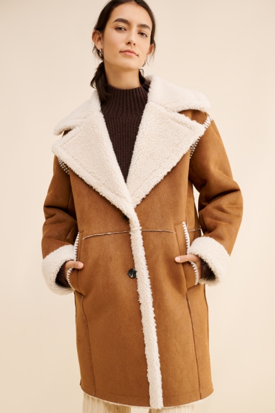 Faux-Shearling Lined Coat | Nuuly