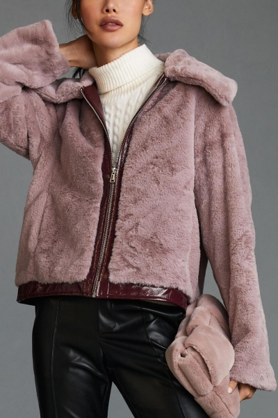 Zip Up Faux Fur Jacket | Nuuly Rent