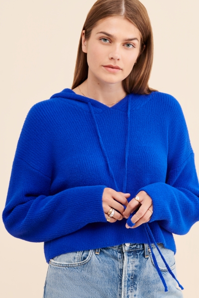 Cobalt Blue Hooded Sweater | Nuuly