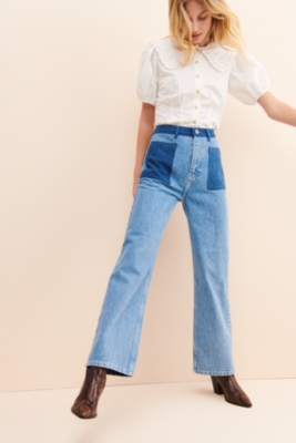 Angelina Patch Pocket Wide-Leg Jeans | Nuuly