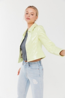 Xander Vinyl Cropped Jacket | Nuuly