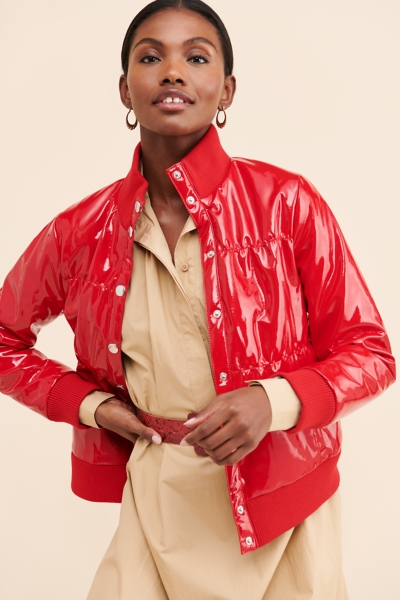 Shiny Vinyl Puffer Jacket | Nuuly