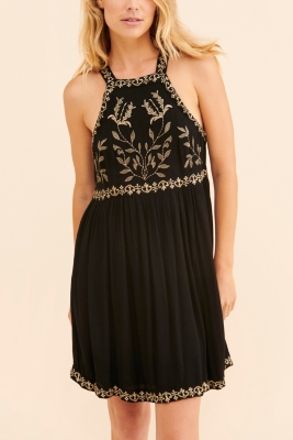 Westerly Embroidered High Neck Mini Dress | Nuuly