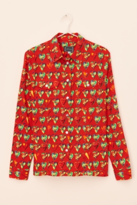Vintage Versace Hearts Buttondown | Nuuly