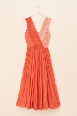 Vintage Peach Colorblock Dress | Nuuly