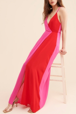 Color Split Maxi Dress | Nuuly