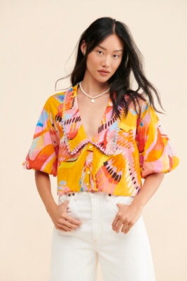 Neon Macaws Buttoned Blouse | Nuuly