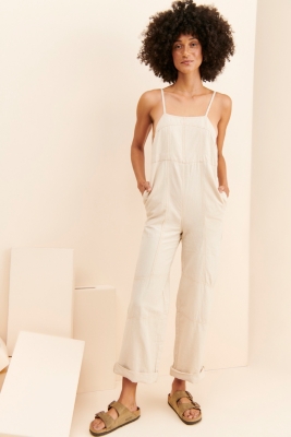 Harley Linen Backless Overall | Nuuly