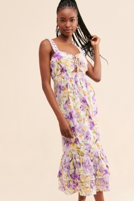 Kathleena Eyelet Midi Dress | Nuuly