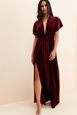 Velvet Slit Dress | Nuuly