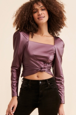 Vegan Leather Rumer Top | Nuuly