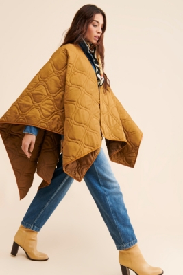 Oversized Quilted Poncho | Nuuly