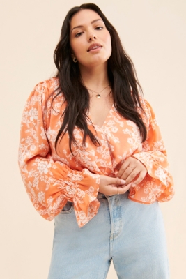 Floral V Neck Bodysuit Nuuly