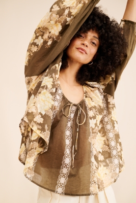 Elena Printed Billowy Top | Nuuly