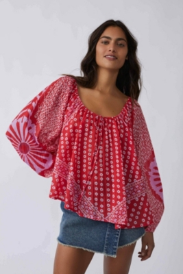 Elena Printed Billowy Top | Nuuly Rent