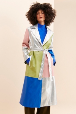 Metallic Colorblock Coat | Nuuly