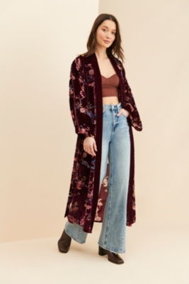 Velvet Floral Duster | Nuuly