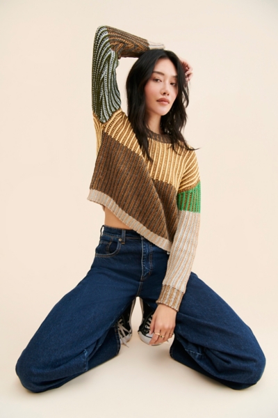 Colorblock Rib Pullover | Nuuly