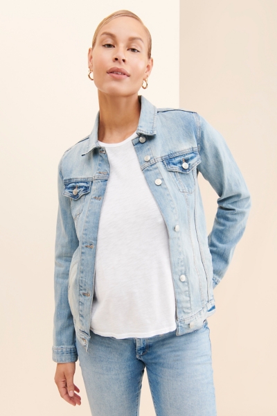 Maternity Mama Denim Trucker Jacket | Nuuly