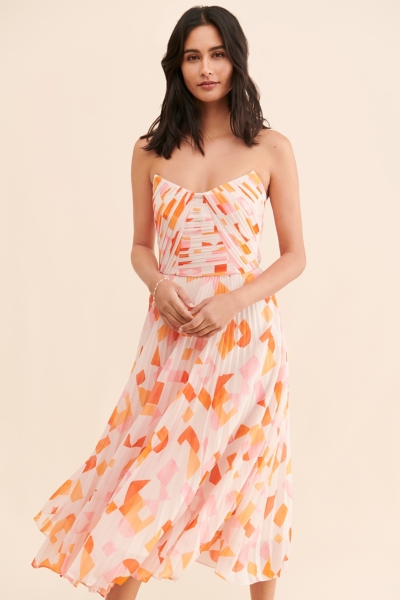 Mosey Pleated Midi Dress | Nuuly