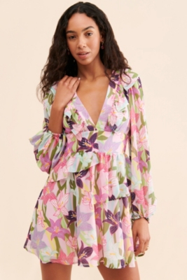 Floral Printed Ruffled Mini Dress | Nuuly