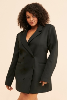 Shiny Scuba Exec Blazer Dress | Nuuly