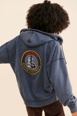 Men's Bonfire Patched Full Zip Hoodie Sweatshirt | Nuuly