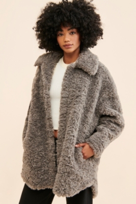 Amy Fuzzy Shirt Jacket | Nuuly