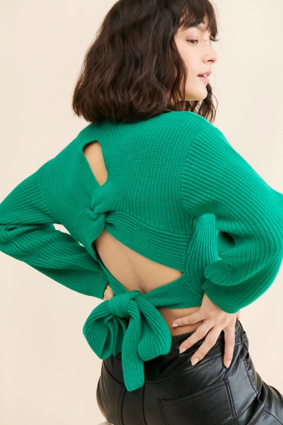 Overtime Open-Back Sweater | Nuuly