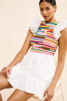 Leonara Rainbow Mini Dress | Nuuly