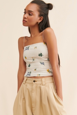 Snow Calico Embroidered Cami | Nuuly