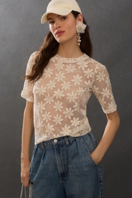 Daisy Sheer Tee | Nuuly