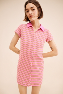 Terry Striped Polo Dress | Nuuly