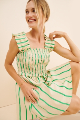 Stripe Ruffle Mini Dress | Nuuly