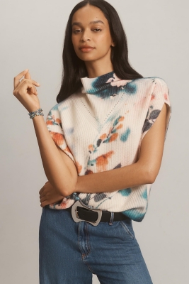 The Enza Oversized Ribbed Cashmere Vest | Nuuly