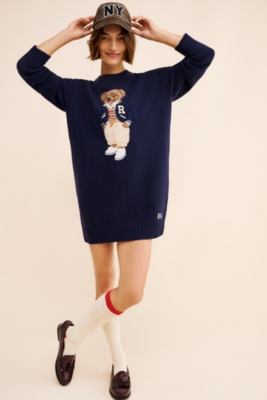 Long Sleeve Teddy Bear Sweater Dress | Nuuly