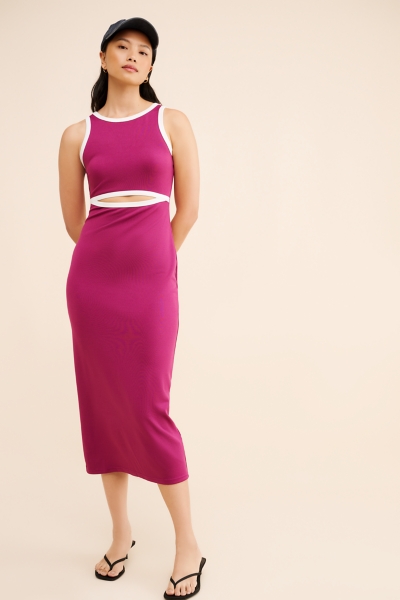 Stacy Contrast Bind Midi Dress | Nuuly