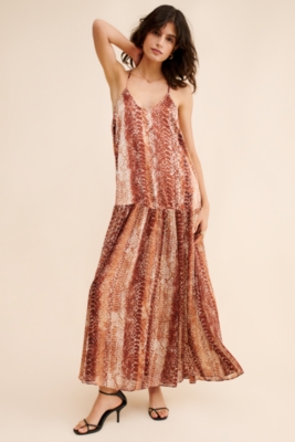 Solid and Sheer Maxi Dress | Nuuly