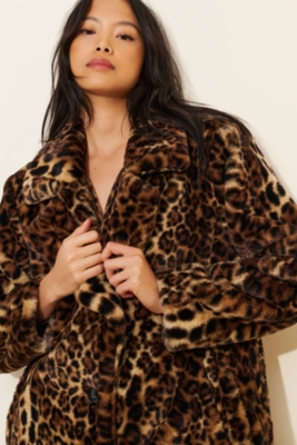 Laura Leopard Print Faux Fur Overcoat | Nuuly
