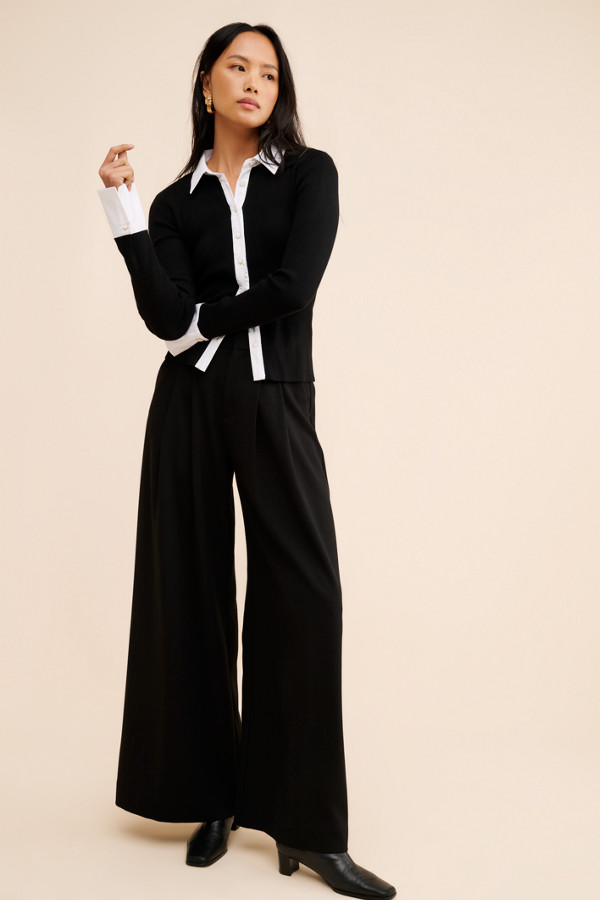 Poplin Trim Rib Knit Shirt | Nuuly Poplin Trim Rib Knit Shirt | Nuuly