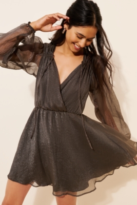 Shimmer Chiffon Mini Dress | Nuuly